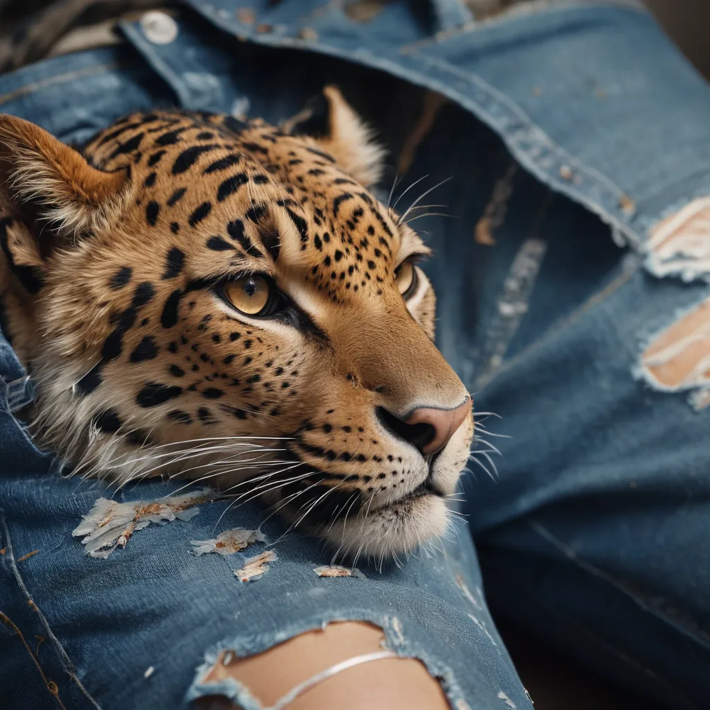 The Fashion Statement of Leopard Ripped Jeans